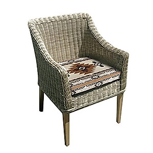 LBDOMOV Boho Western Outdoor Waterproof Cushion Chair Cover Set of 4, Patio Furniture Sofa Couch Seat Cushions Protector Slipcover with Ties, Southwest Native American Indian Geometry 22''x22''x4''