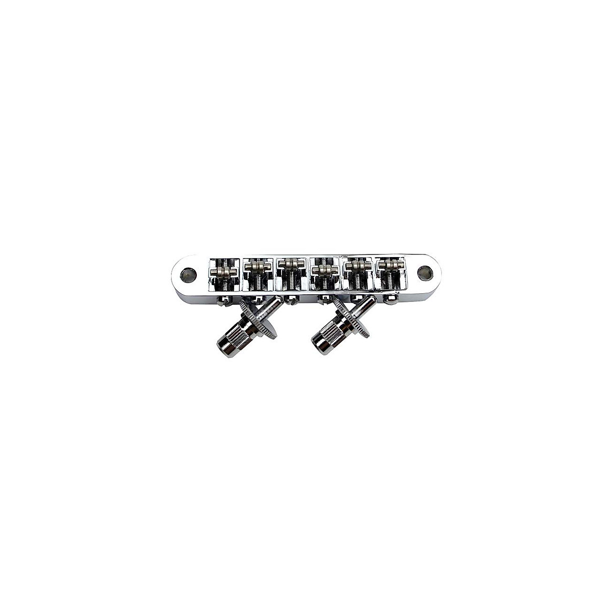 Guyker Guitar Roller Saddle Bridge - Tune-O-Matic Bridges with Post Hole 4.2mm Replacement Compatible with Gibson Les Paul LP SG 6 String Electric Guitar BM015 (Chrome)