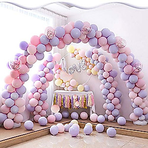 Balloon Stand Holder Kit, Tinabless Balloon Column Stand Including 21 Sticks, 21 Cups, 3 Base, 25 Rose Gold Balloons for Birthday Wedding Party Table Decorations Supplies(3 Set)