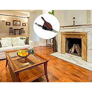 goldblue 15.5" x 6.5" Fireplace Wood Bellows Fireplace Bellows Outdoors Barbeque Grill Chimney Hand Bellow, Wood Bellows