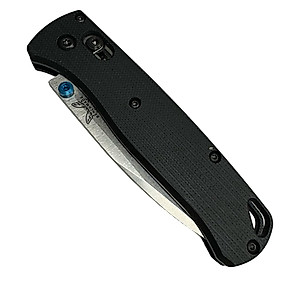August Engineering Classic Scales For Benchmade Bugout Folding Knife 535 Precision Machined 6061 Aluminum Anodized Finish Yellow Ultem Black G10 (G10 Smooth Black) Knife Not Included