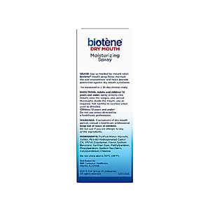 Biotene Moisturizing Dry Mouth Spray, Moisturizing Spray for Dry Mouth and Bad Breath, Gentle Mint - 1.5 fl oz (Pack of 4)