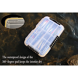 Transparent Airtight Fishing Tackle Box 3600/3700 Tackle Box Waterproof Sunscreen Fishing Tackle Storage Tackle Box Organizer Ruisheng AT (3700×2)