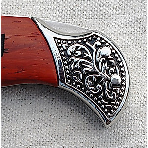 Personalized Rosewood Handle Pocket Folding Knife - Wedding Groomsman Gift - Custom Monogrammed and Engraved for Free