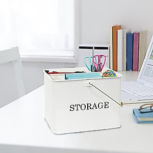 Xbopetda Shower Caddy, Metal Shower Basket with Handle, Portable Storage Organizer Caddy, 2 Tier Divided Basket Bin for Bathroom, Dorm Room, Cleaning Essentials Home Storage for Cleaning Essentials