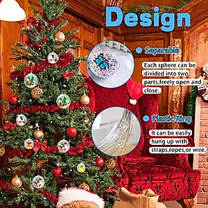 25 PCS Clear Plastic Fillable Ornaments,Transparent DIY Craft Ball,Clear DIY Christmas Ornament 5 Different Sizes for Wedding,Party,Home Decor