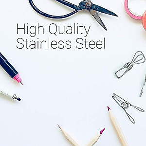 40 Pack Stainless Steel Small Clothes Pins Durable Clothes Pegs Multi-Purpose Metal Wire Utility Clips for Laundry Home Kitchen Outdoor Travel Office