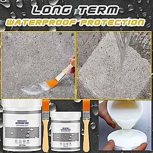 ROPTINK Whimsyard Waterproofing, Whimsyard Transparent Waterproof Coating Agent, Whimsyard Waterproof Sealer, Anti-Leakage Agent Used for Cracks and Leak (300g)