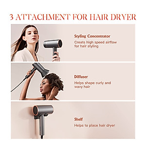 Bestauty Blow Dryer, Travel Hair Dryer Ion HairDryer with Diffuser Low Noise Stylish Appearance, Lightweight Hair Dryer for Home, Salon and Travel (Rose Gold)