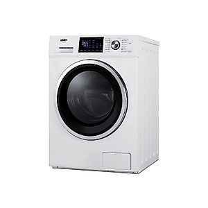 Summit Appliance LW2427 24" Wide ENERGY STAR Certified 110-120V Front-loading Washer with 15 Wash Programs, 1400 RPM, Touchscreen Display, Washing Cycle Selector Knob, Detergent Dispenser