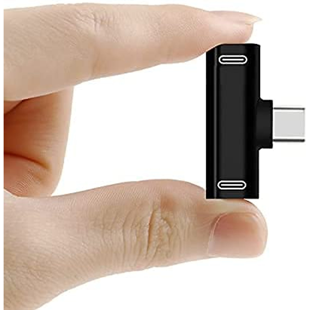 U-K 2 in 1 USB C Splitter Type C Male to Dual Type C Female Headphone Charger Adapter Splitter Converter for Headphones Practical and Attractive