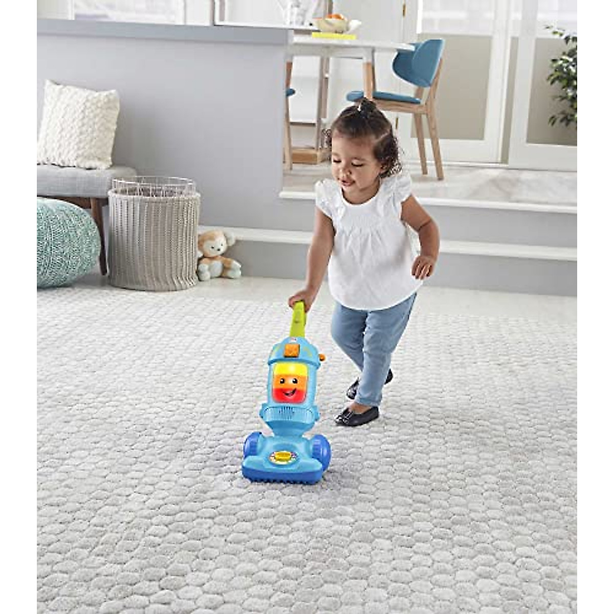 Fisher-Price Laugh & Learn Toddler Toy Light-Up Learning Vacuum Musical Push Along For Pretend Play Ages 1+ Years