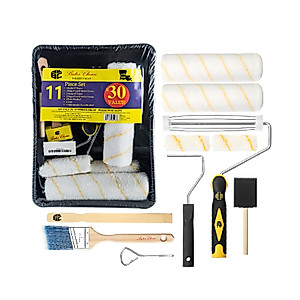 Bates Paint Roller - Paint Brush, Paint Tray, Roller Paint Brush, 11 Piece Home Painting Supplies, Foam Brush, House Painting Tray, Painting Tools, Roller and Paint Brushes, Interior Paint Brushes