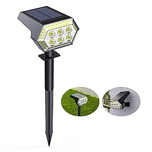 oditton Solar Spotlight, Solar Light, 1 Pack - Solar Garden Light, Solar Deck Light, IP65 Waterproof - 4 Bright Modes for Outdoor Fences, Paths, and Patios