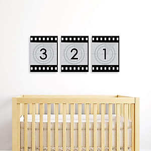 Big Dot of Happiness Movie - Hollywood Film Wall Art and Home Theater Room Decorations - Gift Ideas - 7.5 x 10 inches - Set of 3 Prints