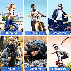 Dapaser 6 Pack Cooling Neck Gaiter Face Mask for Men Women Breathable Dust UV Protection Multifunctional Reusable Face Cover