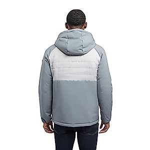 London Fog Men's Mixed Media Active Jacket, Grey, XX-Large
