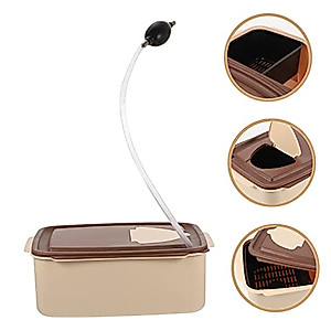 KICHOUSE 1 Set Tea Residue Bucket with Lid Tea Residue Filter Bucket Container with Lid Table Top Bin Garbage Can Mini Containers Small Wastebasket Drain Tray Office Desktop Pp