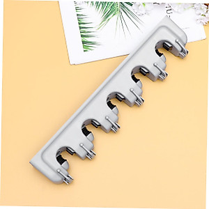 PRETYZOOM Mop Rack Broom Mounted Organizer Holder Mop and Broom Rack Hanger Hooks Broom Hangers Mop Organizer Clip Broom Organizer Rack Utility Hooks Mop Storage Wall Mount Broom Organizer