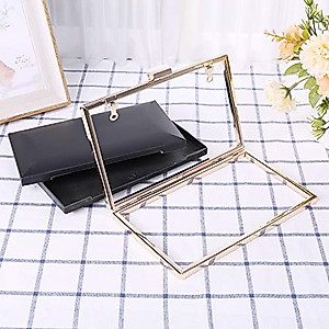 zgs78hh Metal Frame Box Purses Handles for DIY Handbags,Evening Bag Clutch Accessories