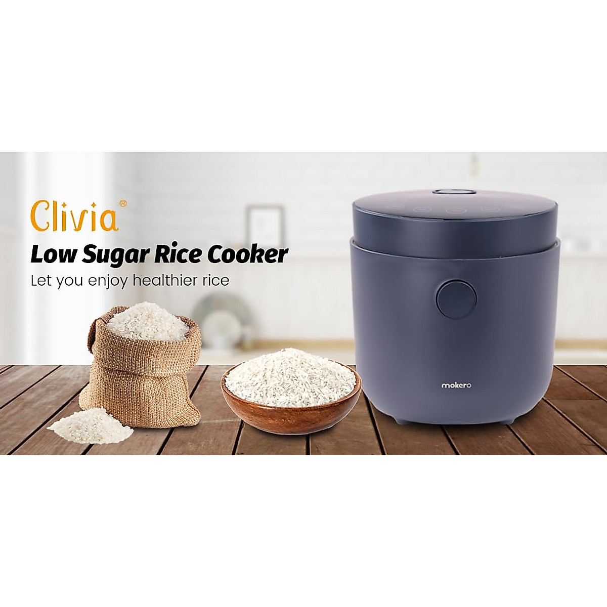 Clivia Low Sugar Rice Cooker 2L Healthy Low Carbohydrate, Mini Rice Cooker Rice Cooker, Stainless Steel Multifunctional Pot, Home Fully Automatic Multifunctional Rice Cooker