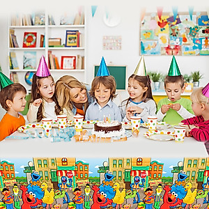 3 Pcs Cartoon Street Birthday Party Supplies, Cute Tablecloth for Boys Girls Baby Shower Birthday Party Table Decorations