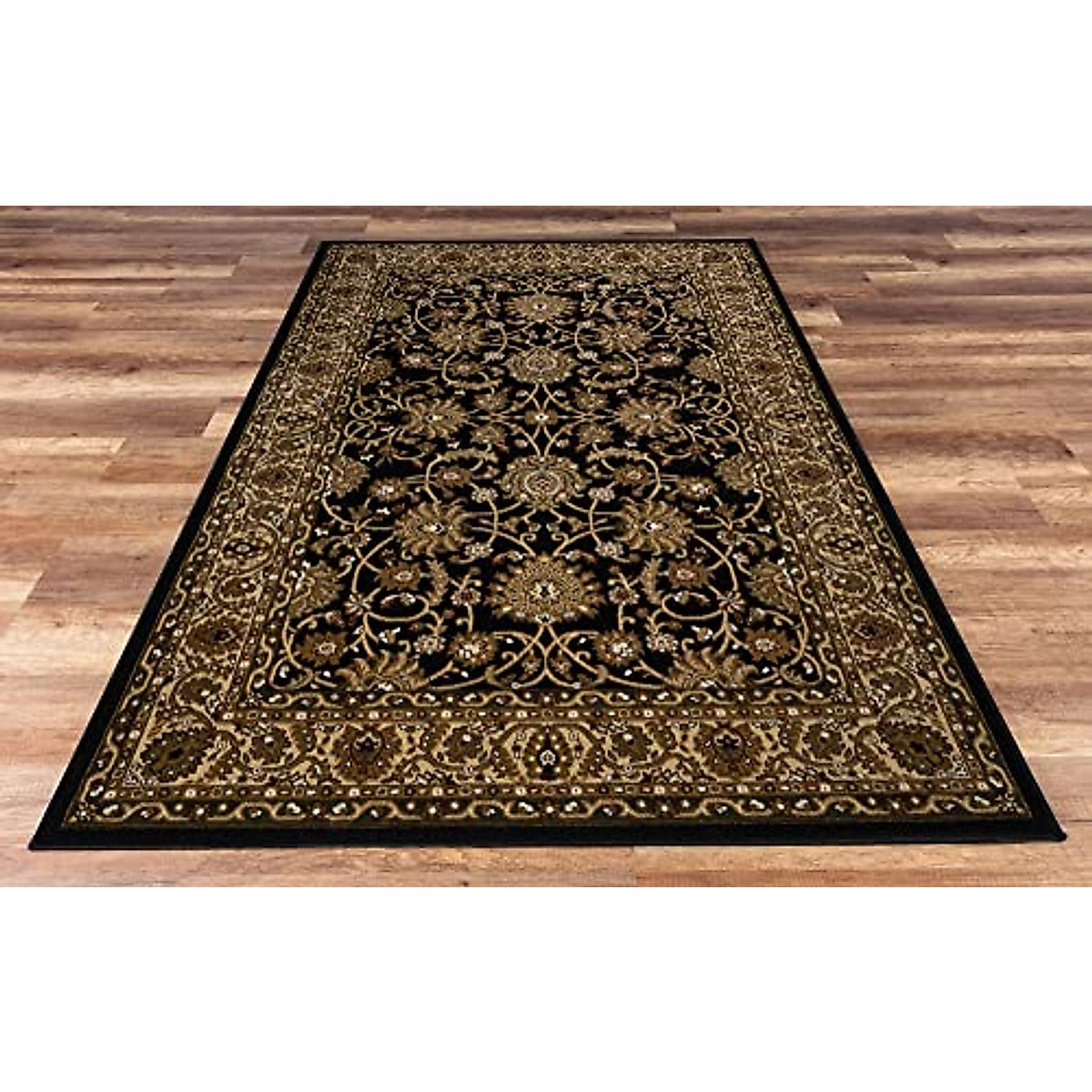 Great American Distributors -Batumi Black Traditional/Transitional Area Rug 5'3" X 7'6"