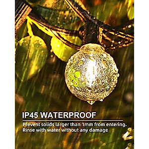 Bomcosy Outdoor String lights 200Ft, Led Globe String Lights for Outside Patio 100Ft*2 Waterproof Total 104 Shatterproof G40 Bulbs, Indoor Hanging Lights Garden Bistro Cafe Backyard Lights Decor 2700K
