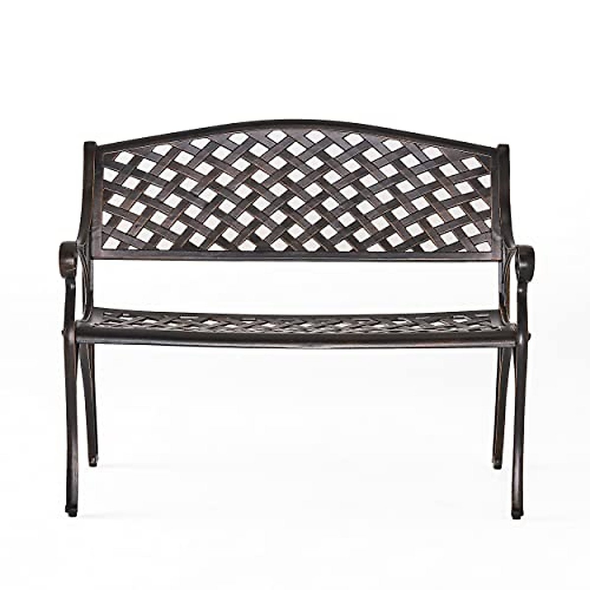 Christopher Knight Home Eastwood Antique Copper Cast Aluminum Bench