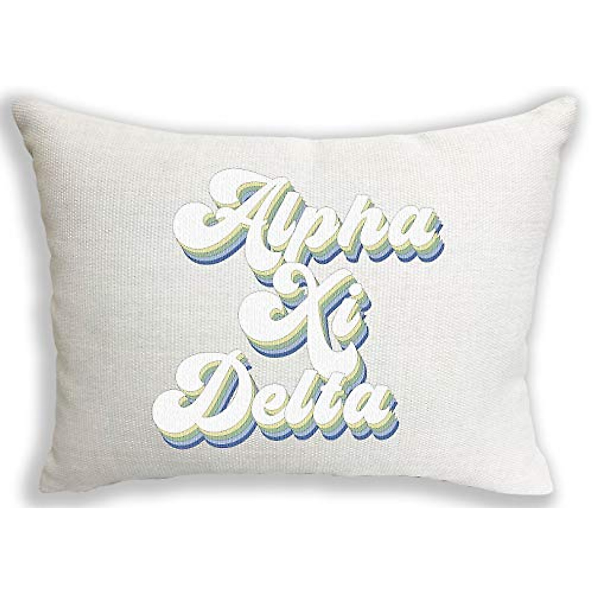Sorority Shop Alpha Xi Delta Pillow – Retro Design, 12" x 16" Lumbar Pillow Sorority