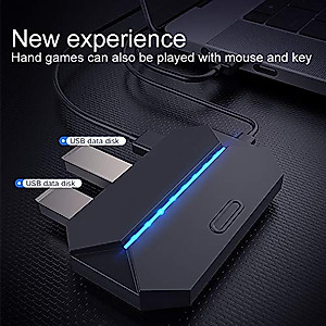 Fauge Gaming Converter Keyboard Mouse Battle Dock Support USB HUB Splitter Throne for IOS Android Gaming