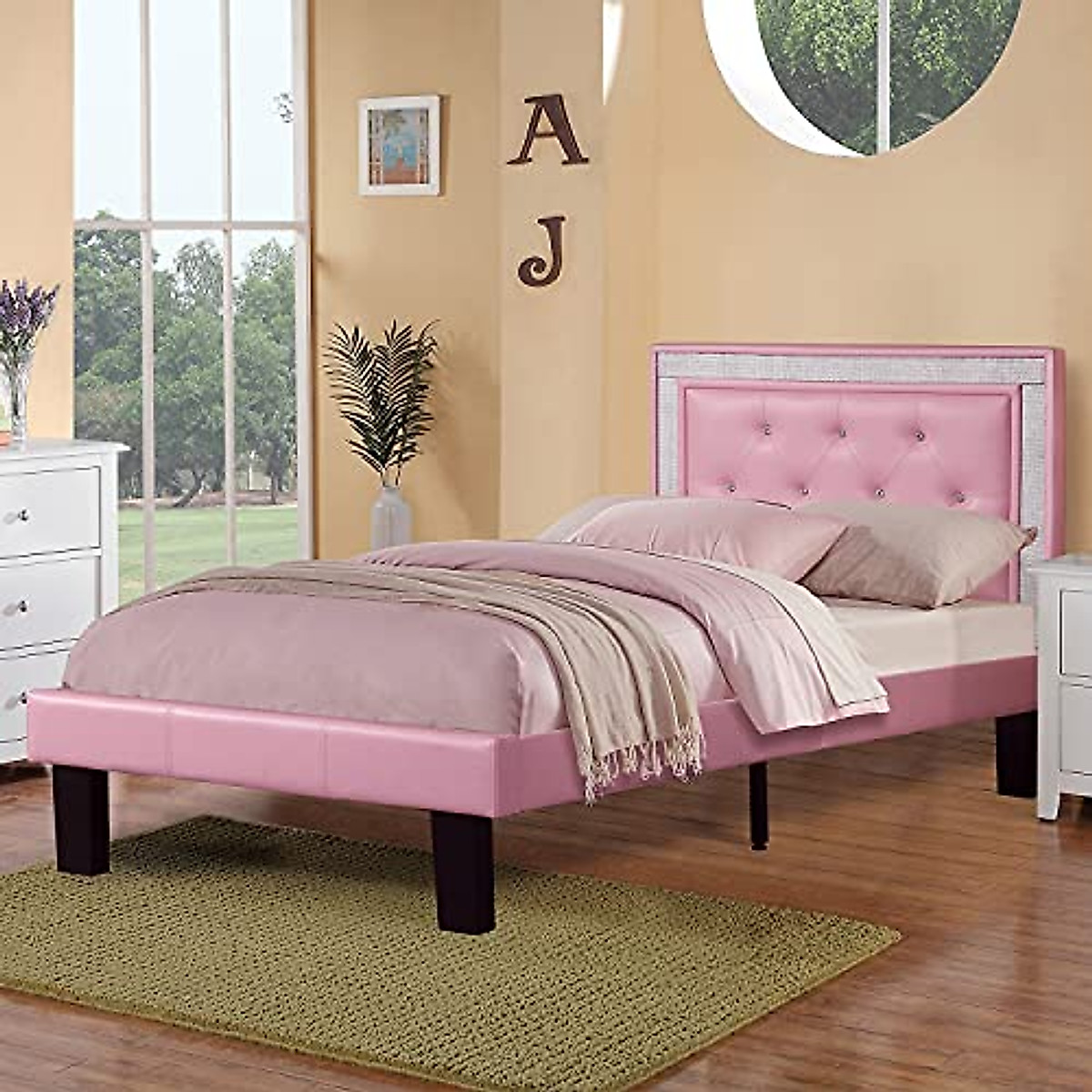 Poundex F9375T Bobkona Heartland, Twin, Pink