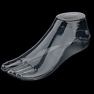 Groupcow Female Plastic Foot Model Tools for Sandals Display (Transparent)