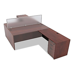 Alera ALEVA354824MC Valencia Series 47-1/4 in. x 23-5/8 in. x 29-1/2 in. Reversible Return/Bridge Shell - Cherry