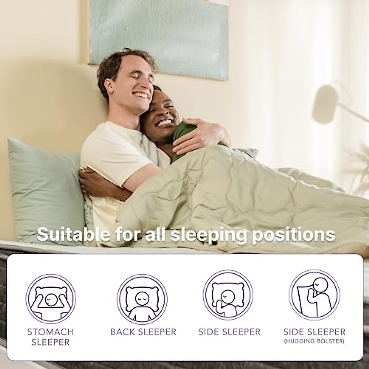 NapQueen King Mattress, 10 Inch Victoria Hybrid Cooling Gel Infused Pocket Spring and Memory Foam Mattress, King Size Mattress Bed in a Box, CertiPUR-US Certified, Fiberglass-Free Mattress