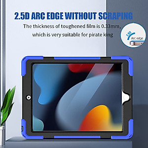 zenrich [2Pack ipad 10.2 Screen Protector with Anti Blue Light, iPad 9th/8th/7th Generation Tempered Glass Screen Protector with 9H Hardness/Bubble Free/Case Friendly, Pencil Compatible