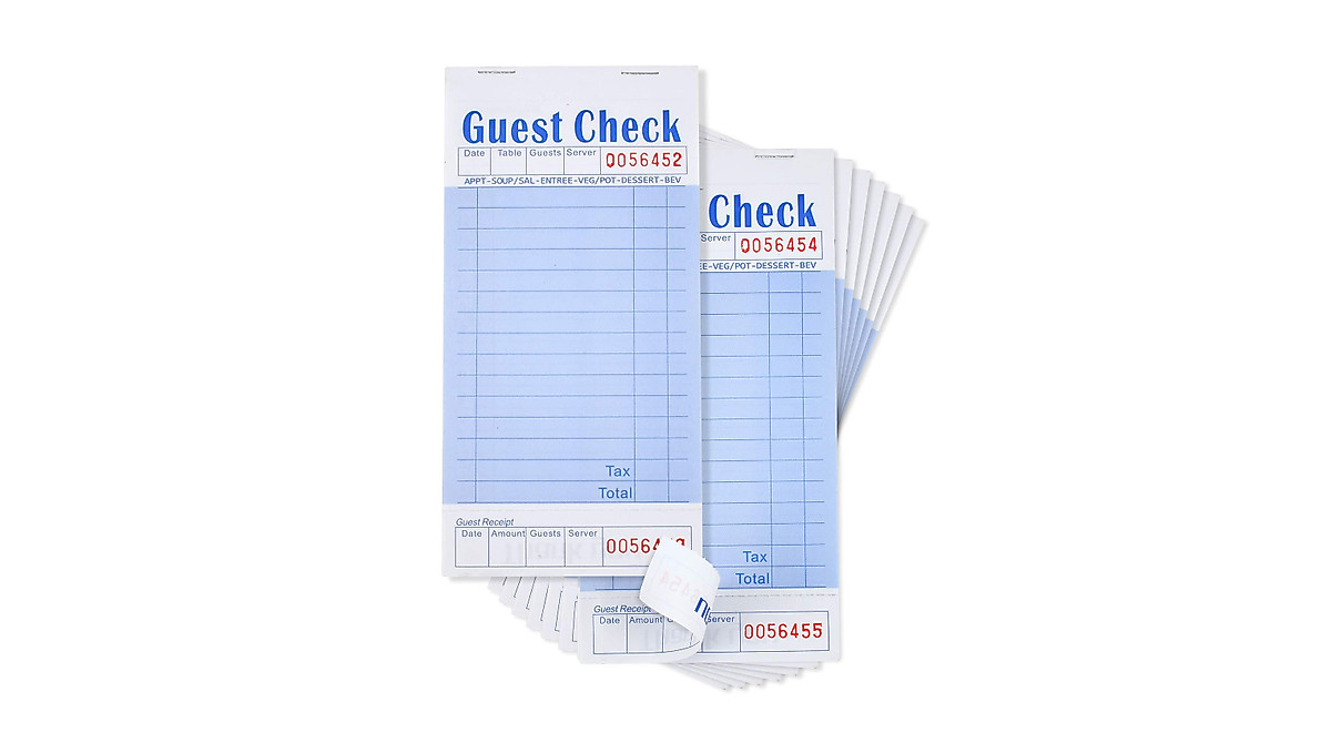 Quality Guest Check Book - 300 Checks for Servers