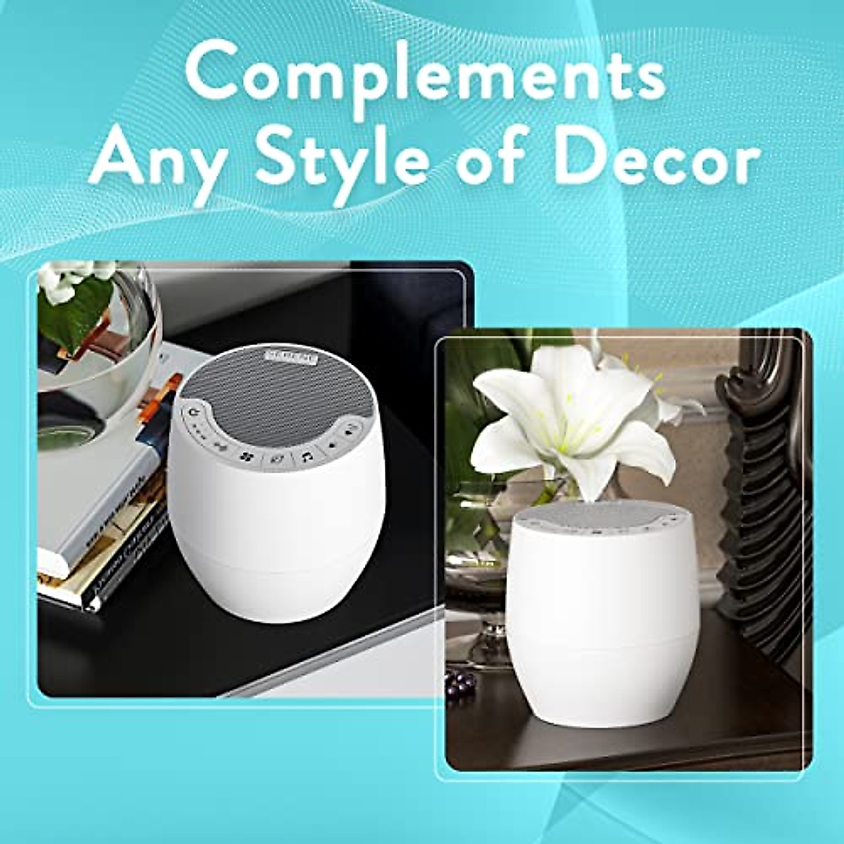 Serene Evolution White Noise Machine for Adults Sleeping & Baby - White Noise Machine for Office Privacy & Noise Canceling - Ocean Sound Machine for Sleeping - Includes Fan, Ocean, Rain, Nature Sounds