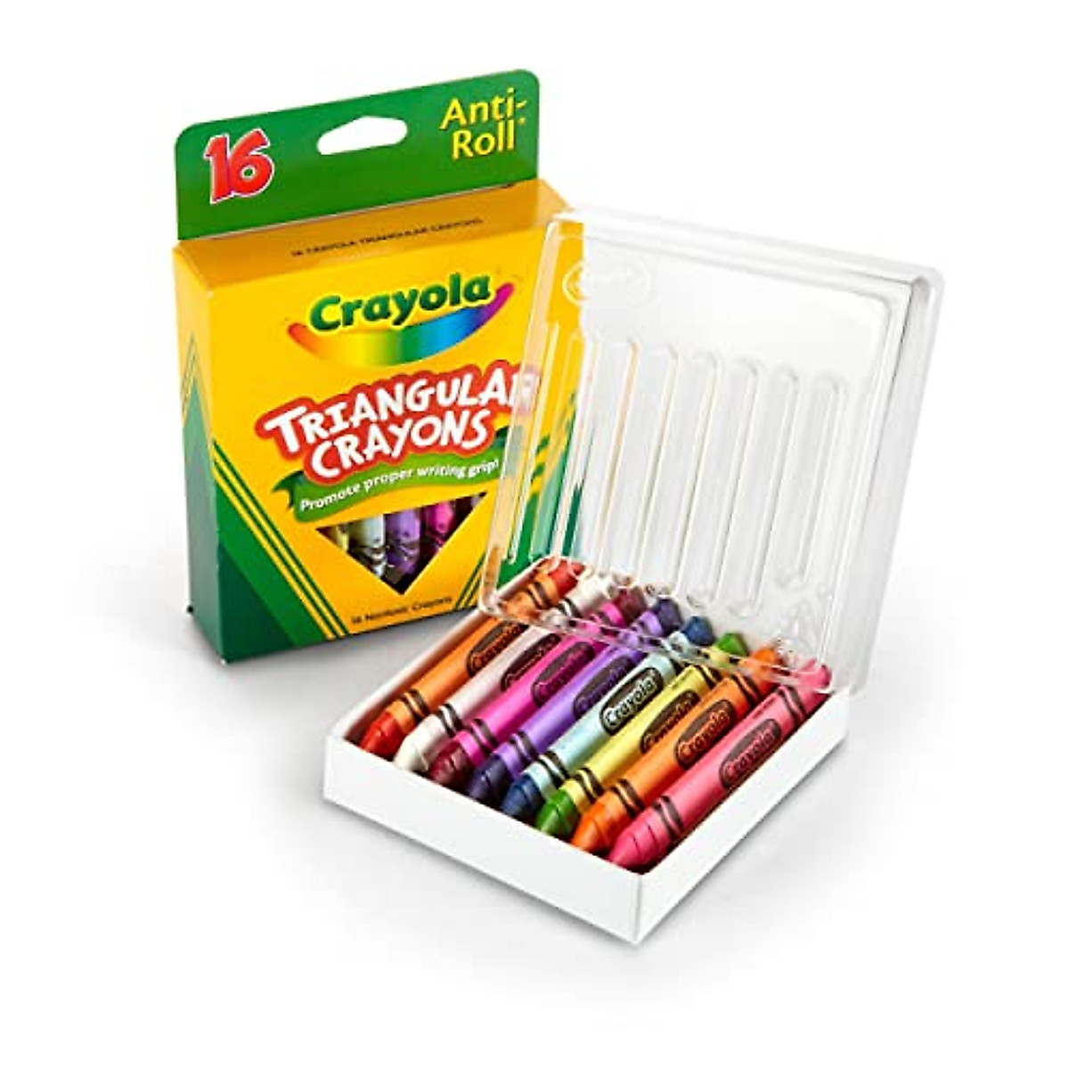 Crayola Triangular Crayons, Toddler Crayons, Coloring Gift for Kids