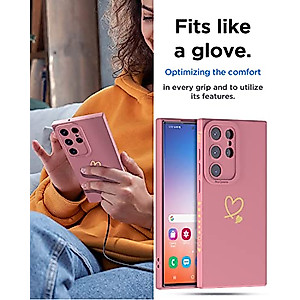 AICase for Samsung Galaxy S23 Ultra Heart Case for Women with Full Camera Lens Protection,Silicone Girly Cute Side Soft Slim Shockproof Protective Cover for Samsung Galaxy S23 Ultra 6.8" 2023_5