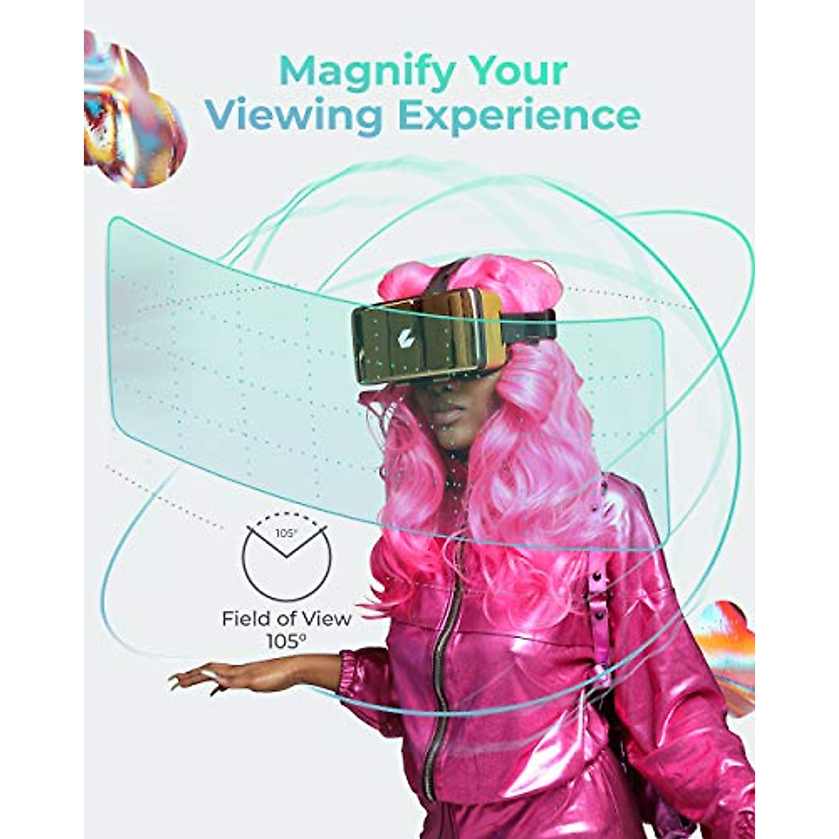 CEEK VR Headset Goggles | 3-Month CEEK VR Experiences Subscription | Gold