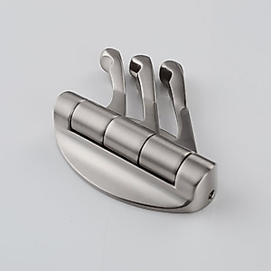 eoocvt 2pcs Folding Hook Wall Mounted Swivel Arm Triple Coat Hook Bathroom Kitchen Garage Clothes Hanger