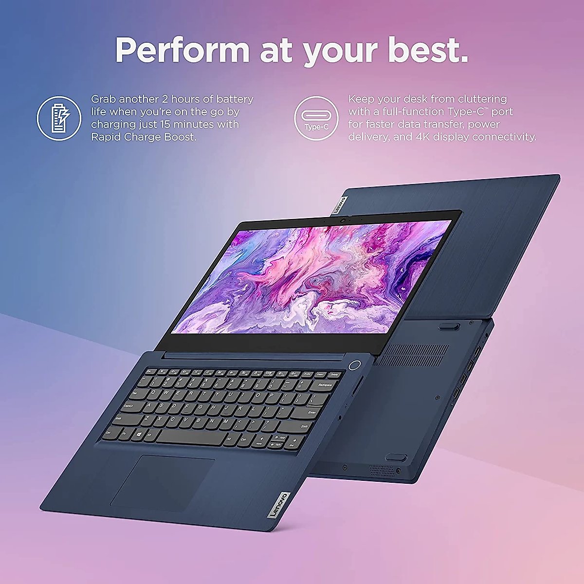 Lenovo 2023 IdeaPad 3 14” FHD IPS Laptop 10-Core 12th Intel i5-1235U Iris Xe Graphics 16GB DDR4 512GB NVMe SSD WiFi AX HDMI USB-C w/DP Webcam Backlit Keyboard Fingerprint Windows 11 Home w/RE USB