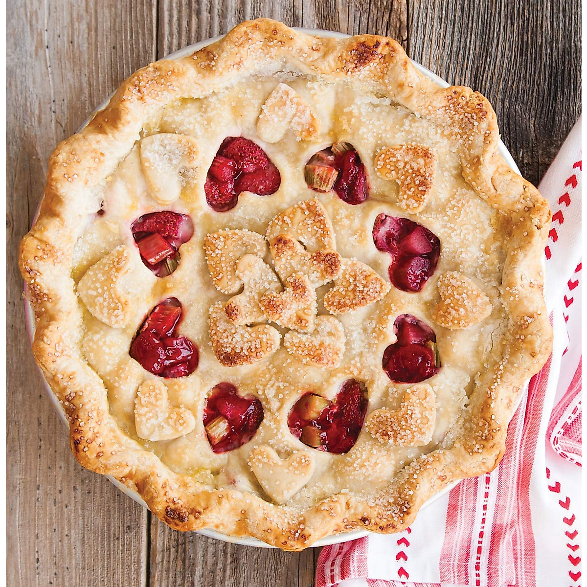 Nordic Ware Lattice & Hearts Pie Top Cutter, 12 inch