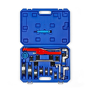 Tube Bender Kit Refrigeration Ratcheting Tubing Benders with Reverse Bending Attachment Hand Tool 1/4 to 7/8 Inch