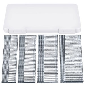 2000 Pieces 18Ga Brad Nails Galvanized Finish Nail Galvanized Brad Nails 5/8 Inch-500, 3/4 Inch-500, 1 Inch-500, 1-1/4 Inch-500 with Storage Box for Repairing Molding Cabinetry Building Assembly