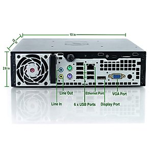 HP 8200 USFF Computer Desktop PC, Intel Core i5 3.1GHz Processor, 8GB Ram, 320GB Hard Drive, WiFi | Bluetooth, 1080p Webcam, Wireless Keyboard & Mouse, 20 Inch Monitor, Windows 10 (Renewed)