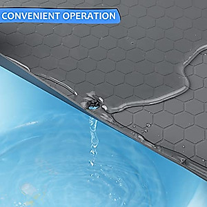 Under Sink Mats for Kitchen Waterproof - Under Sink Mat 28" x 22", Undersink Mats for Bottom of Kitchen Sink, Under the Sink Mat with Drain Hole, Cabinet Protector, Under Sink Tray for Drips, Leaks