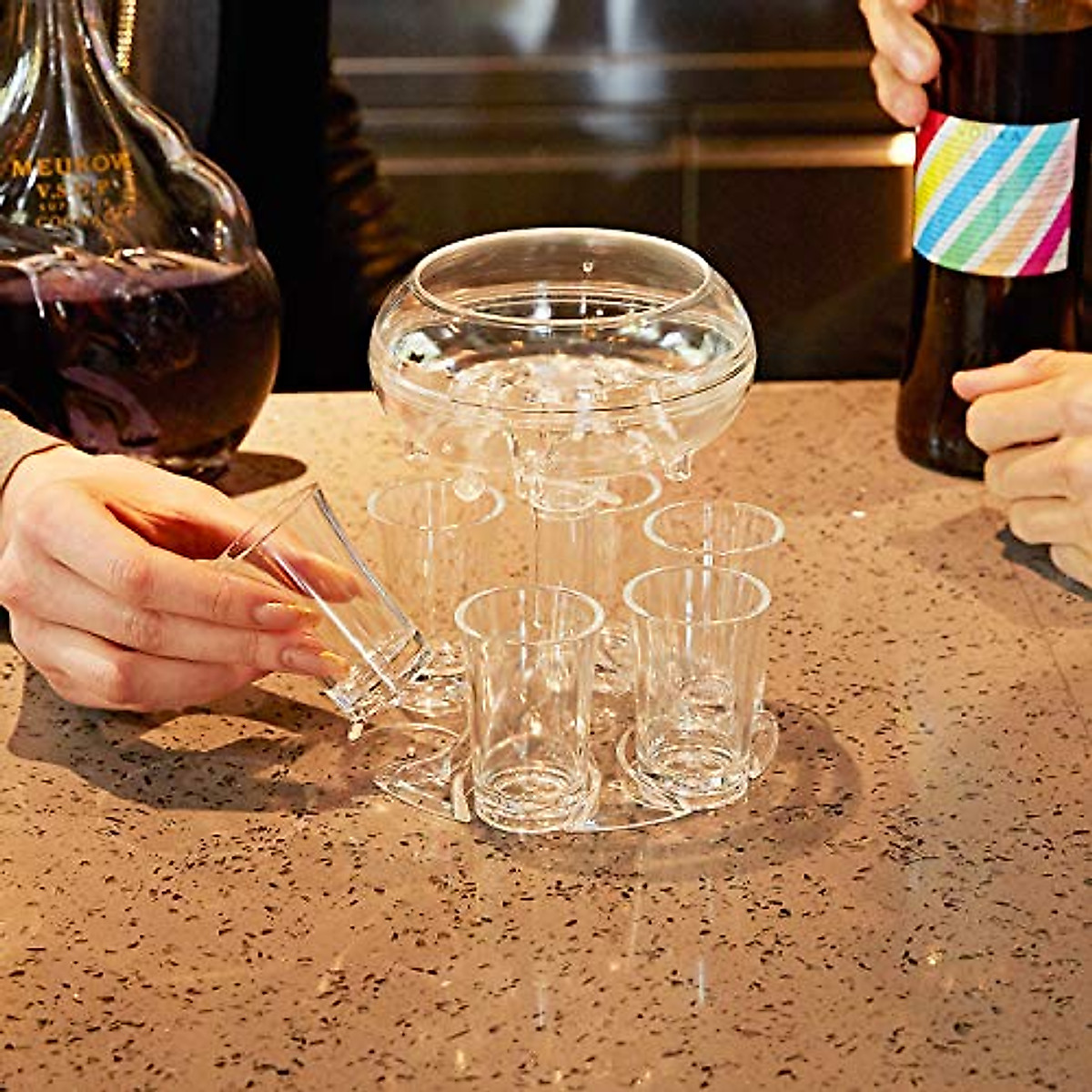 1-6 shot glass dispenser and holder