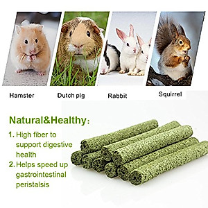 ULIGOTA Timothy Hay Sticks 20pcs Rabbit Molar Toys Bunny Toys Guinea Pig Toys Natural Chews for Teeth Handmade Rabbit Chews and Treats Chinchilla Rat Hamster Gerbil
